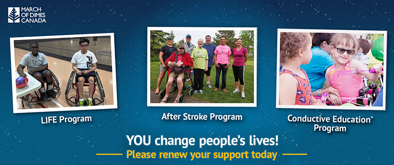 Personal Donations | March of Dimes Canada